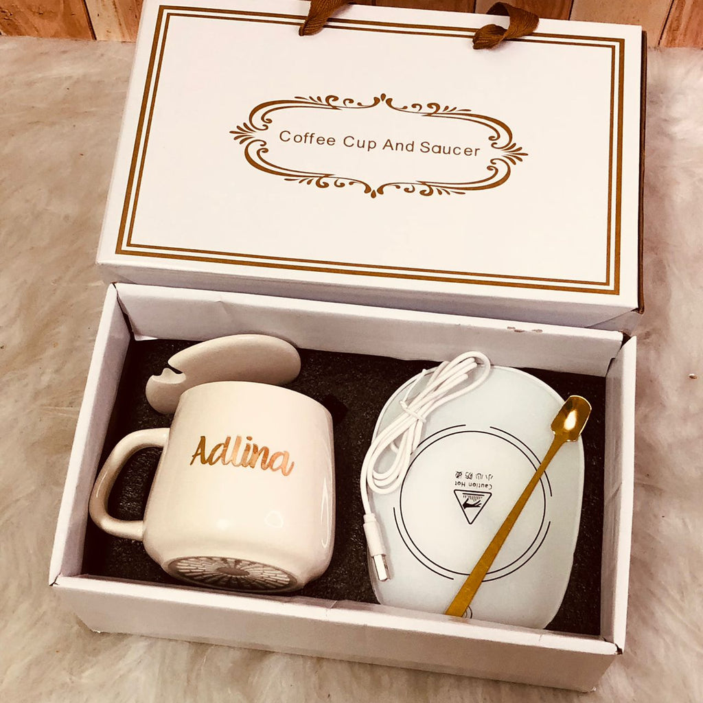 Christmas 2024: Personalised Ceramic Coffee Mug with Constant Cup Warm ...
