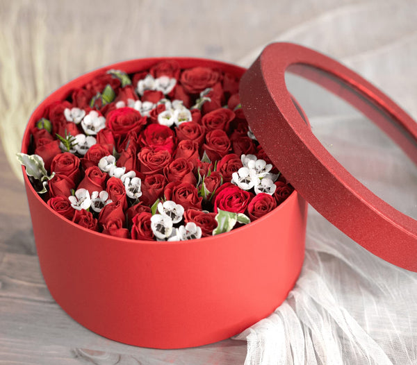 Rose Surprise Box & Balloons | Giftr - Singapore's Leading Online Gift Shop