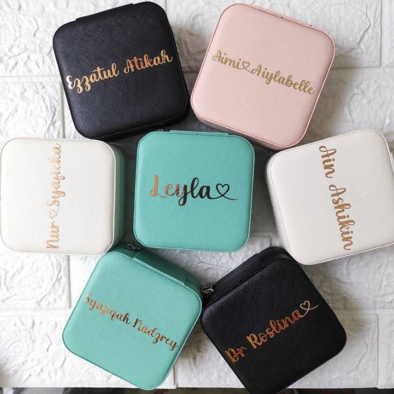 Personalised Permanent Custom Name Jewelry Box in Surprise Box Gift Se ...