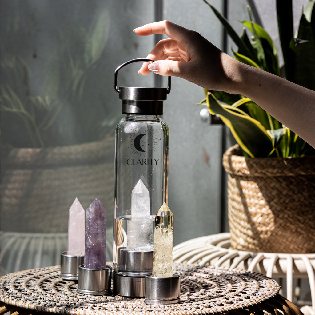 Crystal Infusion Water Bottle - Crystal Column - Amethyst | Giftr ...