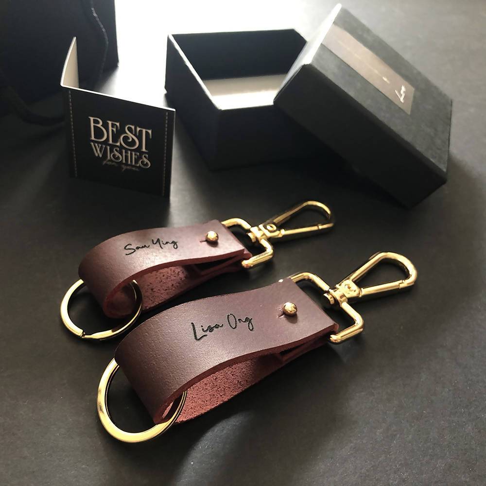 Leather Stylish Couple Keychain Set - Hari Raya Hampers & Gifts 2025 ...