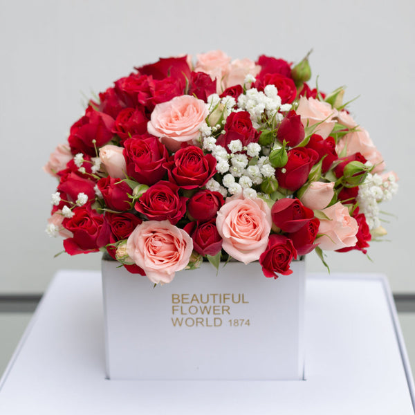 Flower Box "Alaia" - Red | Giftr - Singapore's Leading Online Gift Shop