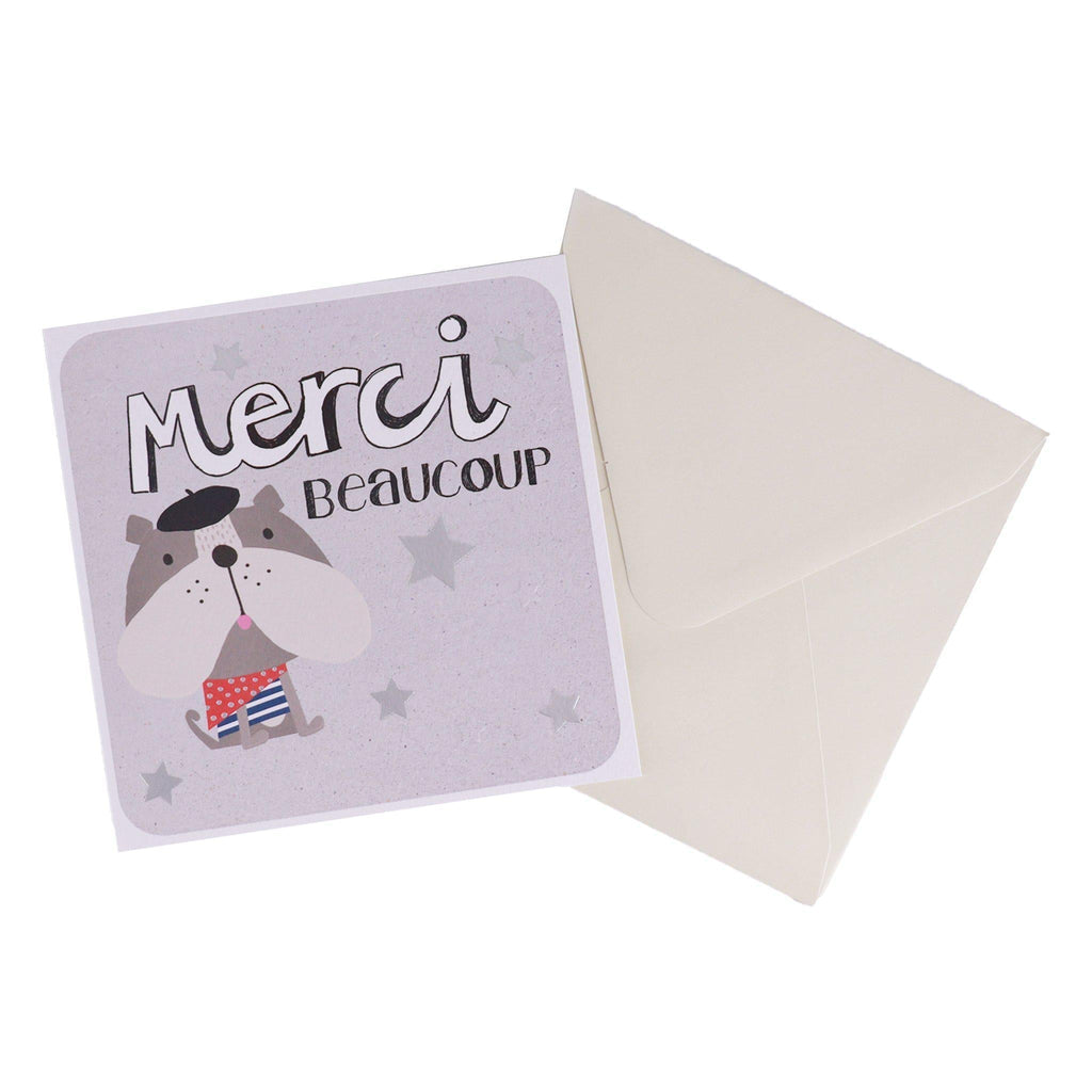 Card - Merci Beaucoup French Dog Thank You I Klosh Thank You Card ...