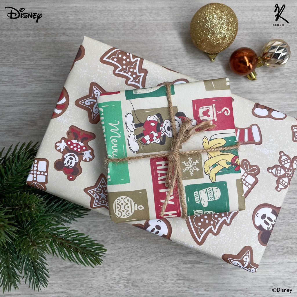 Disney Mickey Mouse - Happy Holidays Christmas Wrapping Paper (Pack of ...