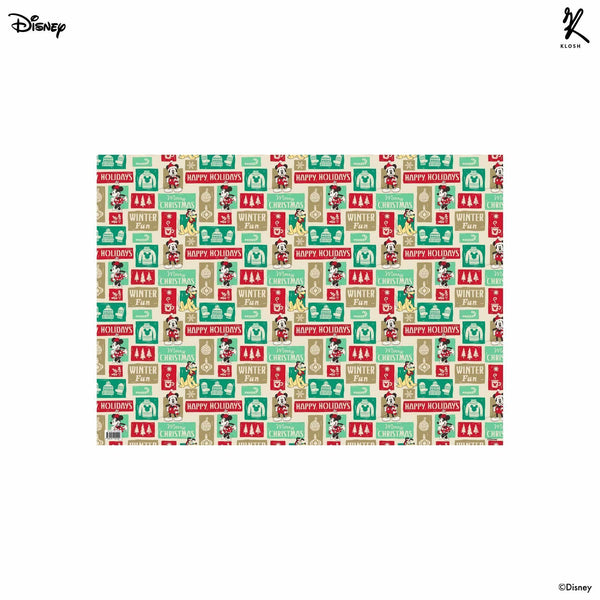 Disney Mickey Mouse - Happy Holidays Christmas Wrapping Paper (Pack of ...