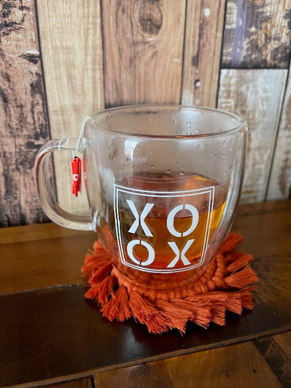 XOXO Double Wall Glass Mug Name Customisable | Giftr - Singapore's ...