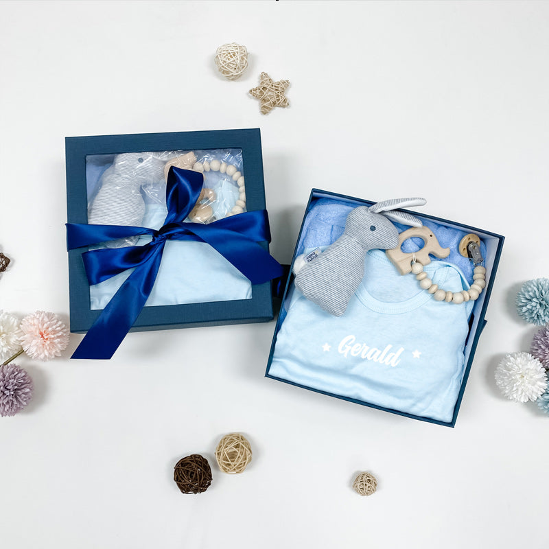 Basic Baby Personalized Gift Set (Blue) | Giftr - Singapore's Leading ...