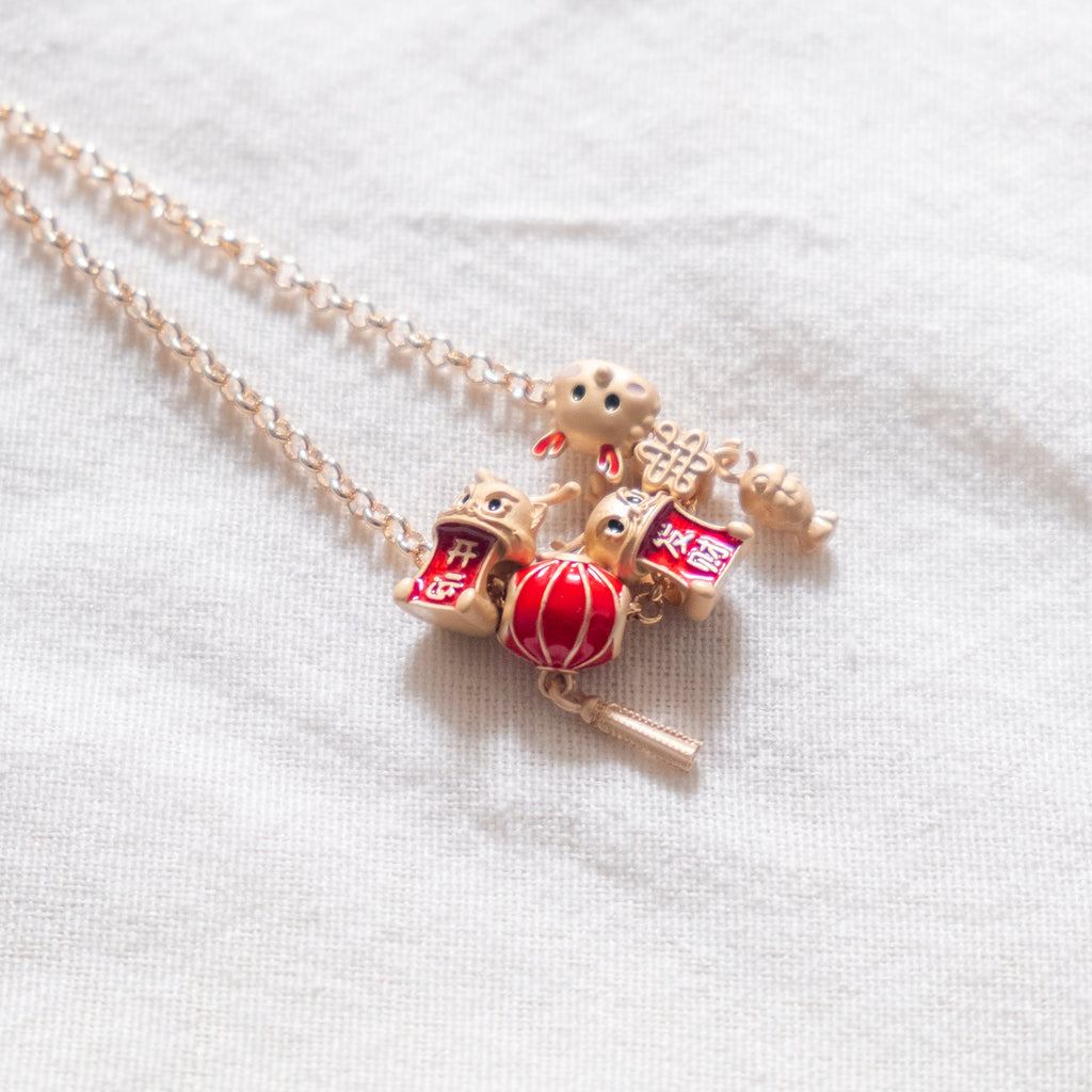 Chinese New Year 2024 : Good Luck Dragons Long Chain Bag Charm Keychai ...