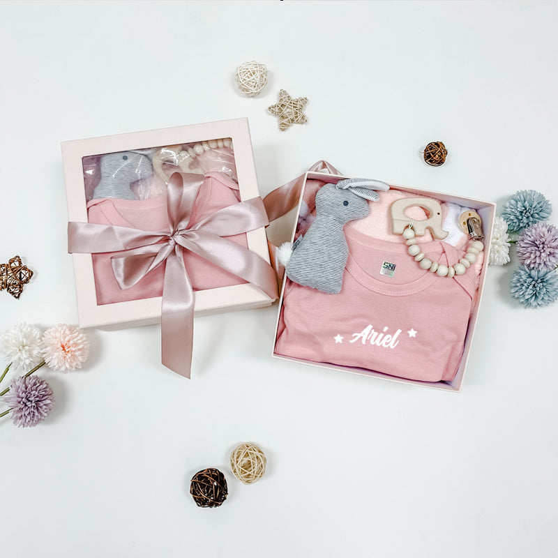 Basic Baby Personalized Gift Set (Pink) | Giftr - Singapore's Leading ...