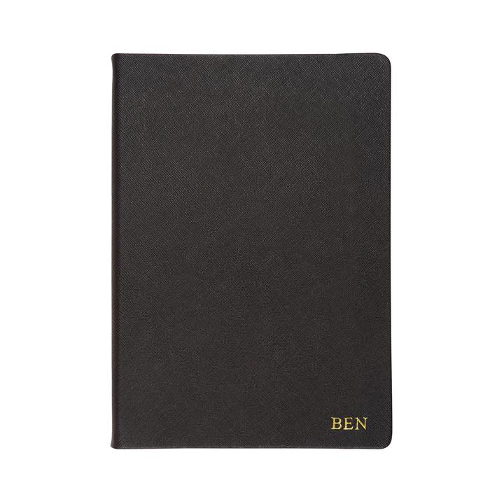 Personalized A5 Saffiano Notebook - Black | Giftr - Singapore's Leading ...