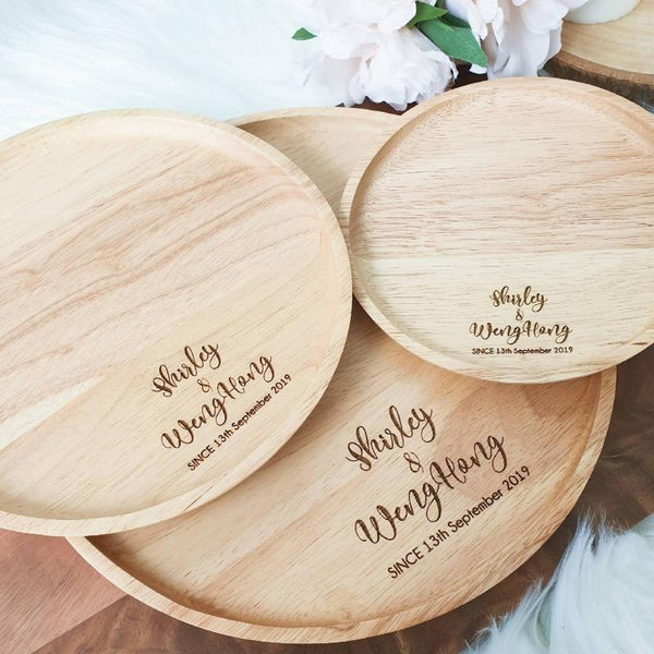 Personalized Wooden Plate Set | Giftr - Singapore's Leading Online Gift ...