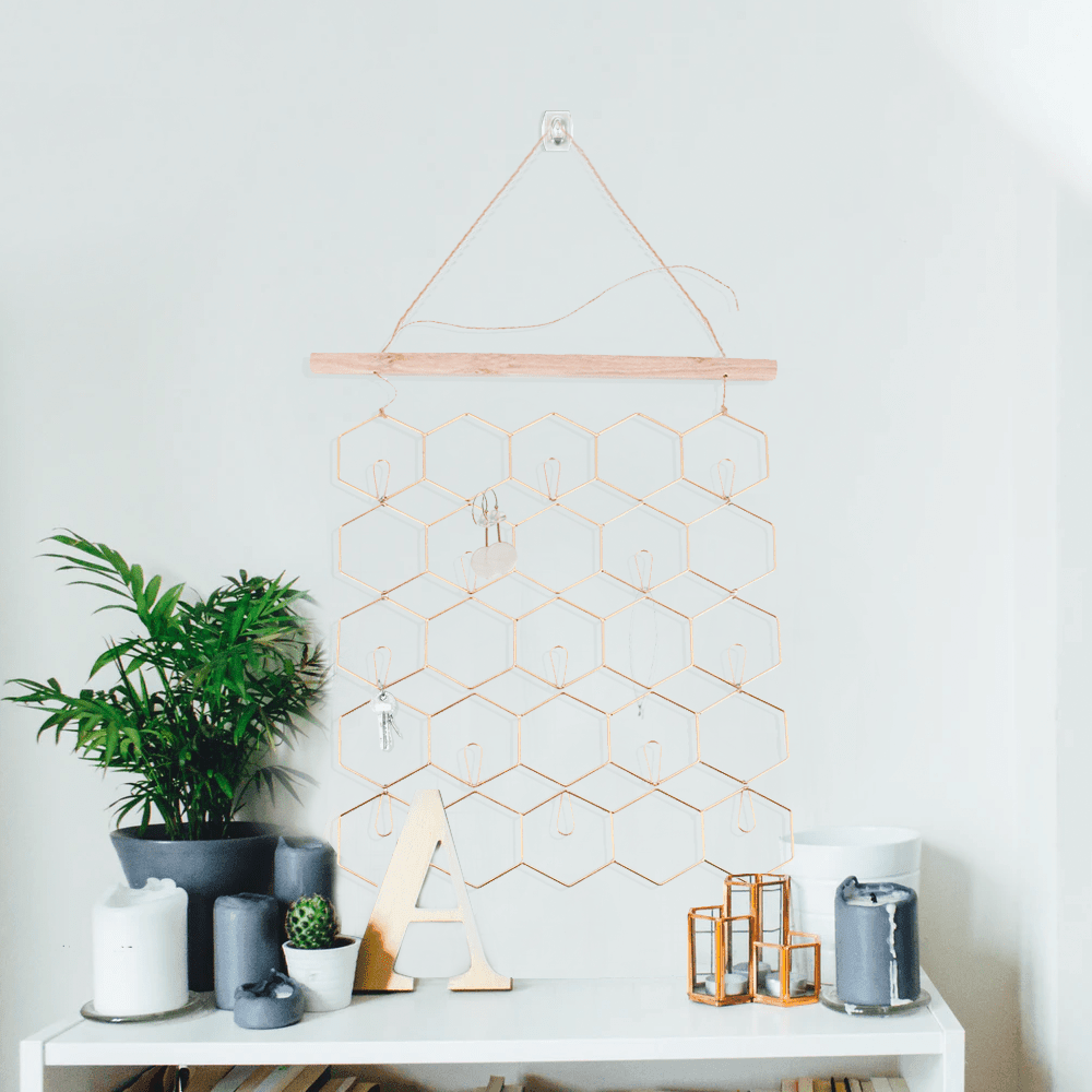 Wall Grid - Hexagon Mesh Holder | Klosh Online HOme Decor | Giftr ...