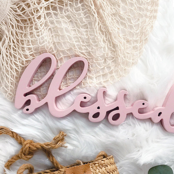 Wood Sign Laser Cut - Blessed Pink I Klosh Christmas Gift | Giftr ...