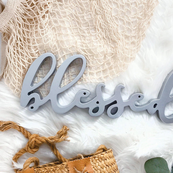 Wood Sign Laser Cut - Blessed Silver I Klosh Christmas Gift | Giftr ...