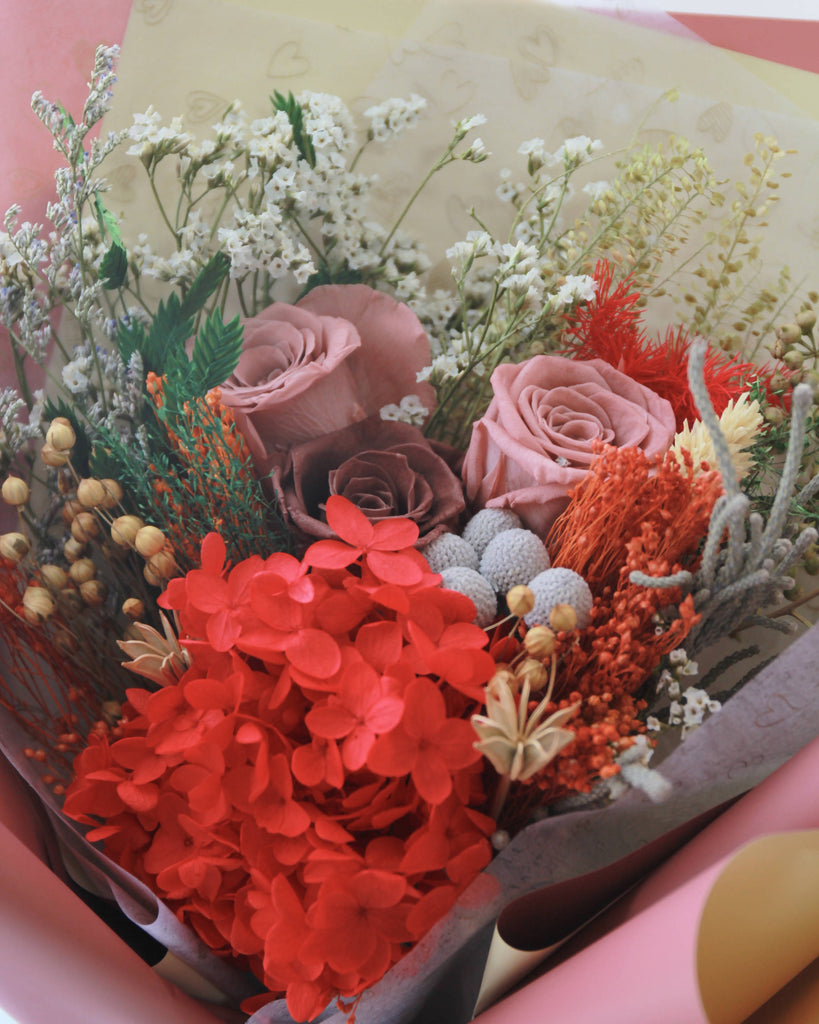 Preserved Brown Rose Bouquet | Giftr - Singapore's Leading Online Gift Shop
