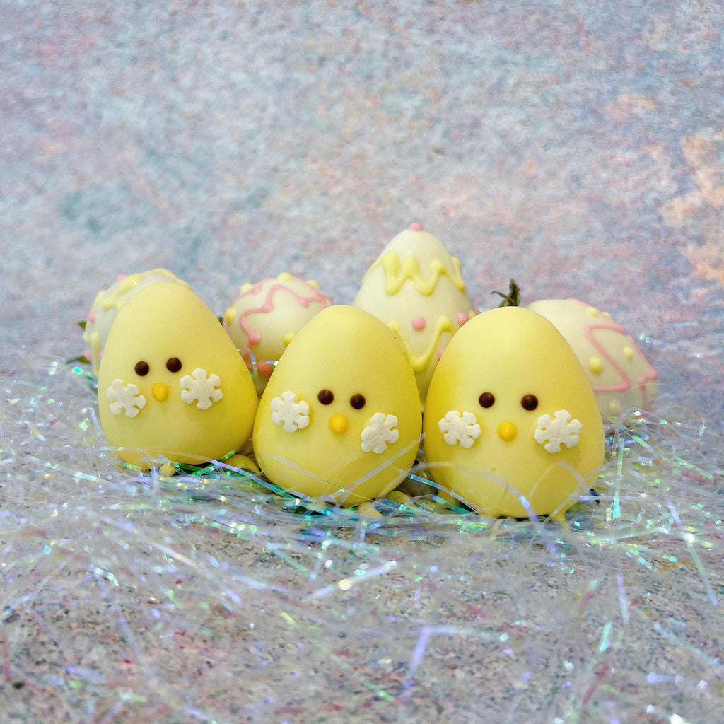 Easter Gift - Chicky Dozen Chocolate Coated Strawberry Fruit Gift Box ...