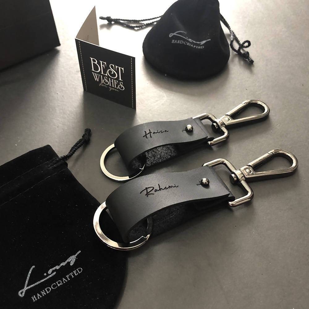 Leather Stylish Couple Keychain Set - Hari Raya Hampers & Gifts 2025 ...