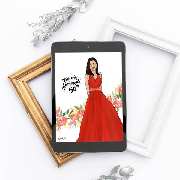 Personalized Digital Portrait Drawing | Giftr - Singapore's Leading ...
